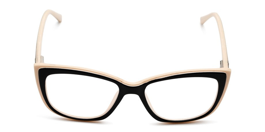 The Gloria - Reading Glasses - Multifocal - Black/Tan | Readers.com