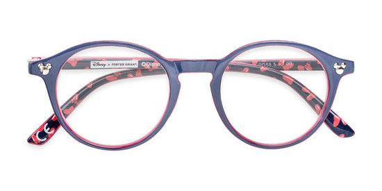 Wonder - Reading Glasses - Fully Magnified - Navy Blue/ Red Minnie ...
